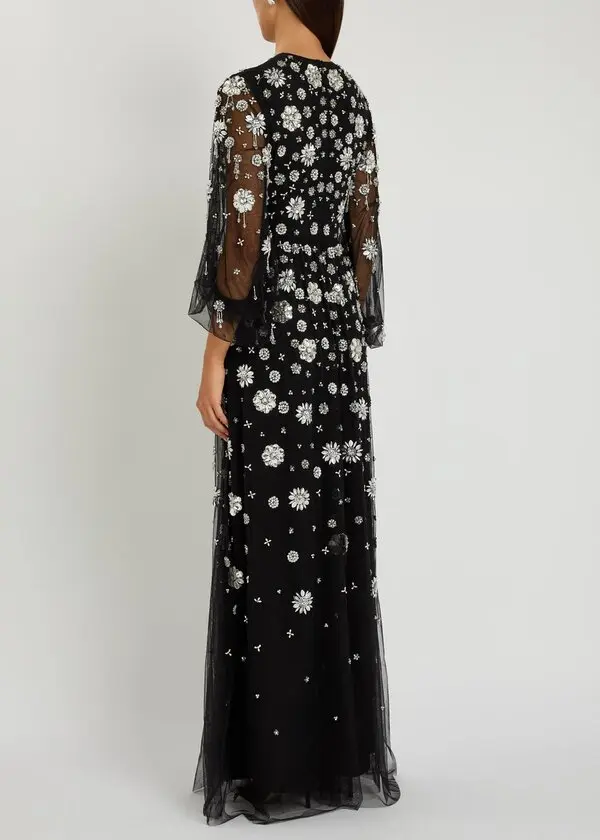 Huishan Zhang Micheline Crystal Embellished Tulle Gown