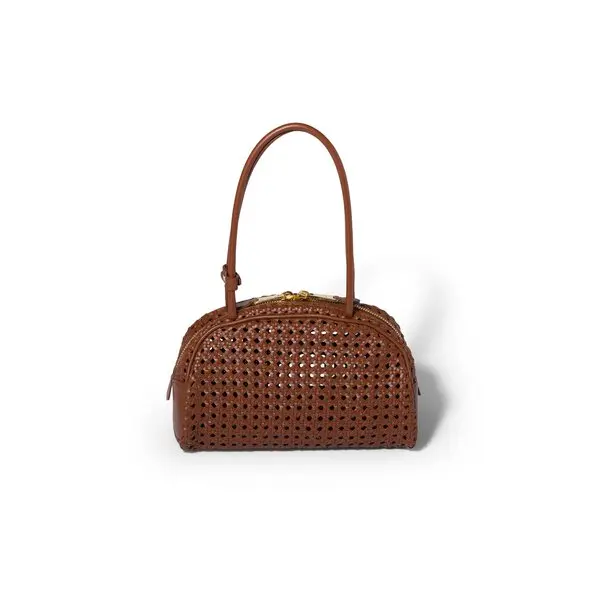 Miu Miu Beau Woven Leather Top Handle Bag