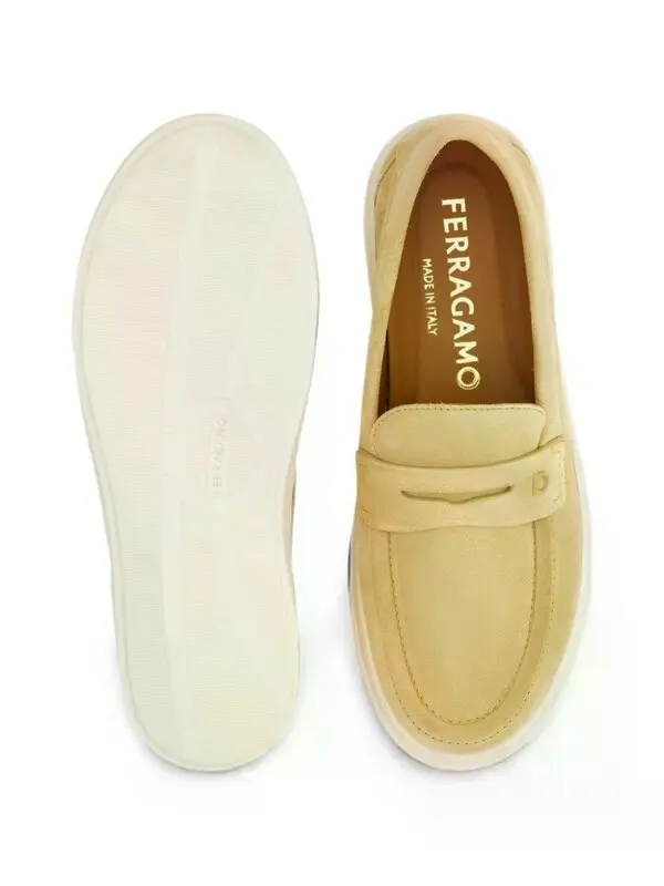FERRAGAMO Hybrid Suede Sneakers - Neutrals