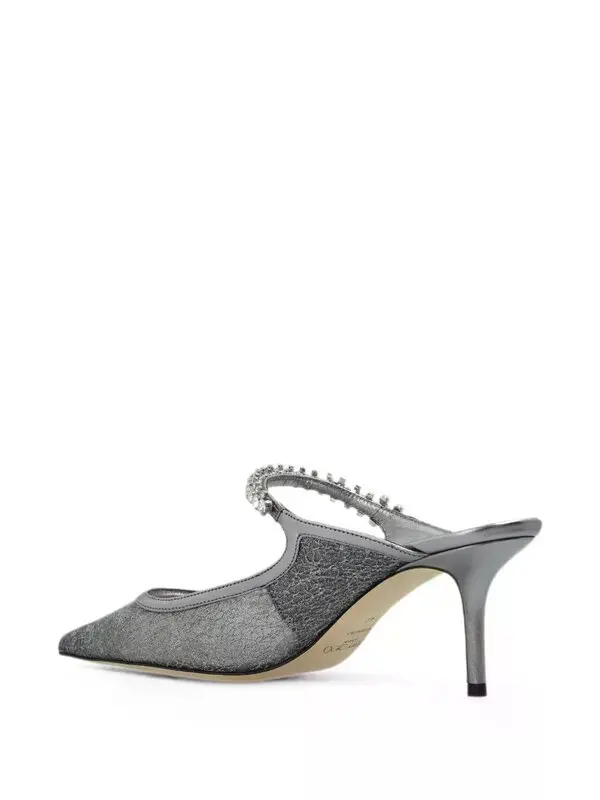 JIMMY CHOO Bing Crystal-embellished Mesh Mules
