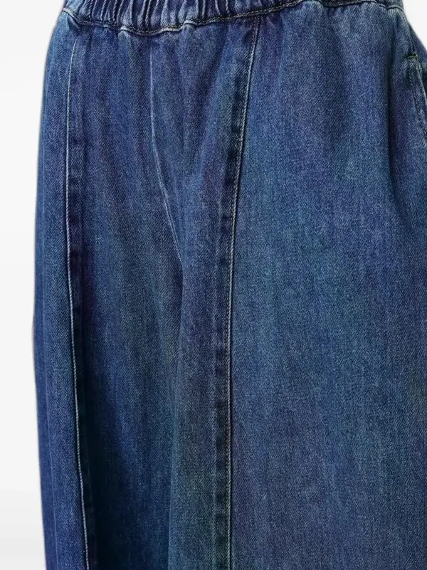 MEIMEIJ Elasticated Waistband Wide-leg Jeans