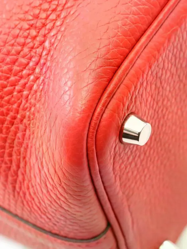 Hermès 2017 Pm Picotin Lock Leather Tote Bag - Red