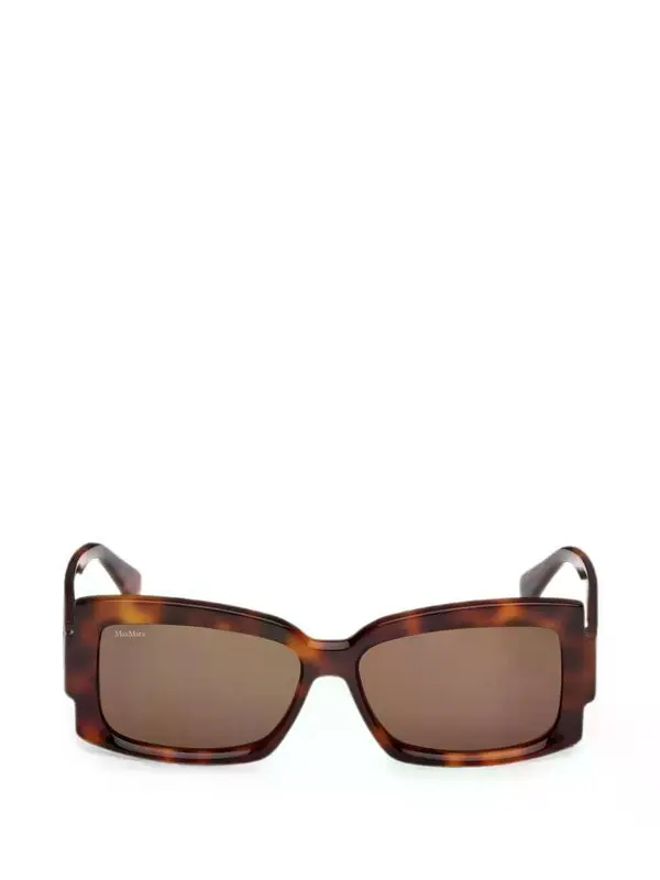 Max Mara Rectangle Frame Sunglasses - Brown