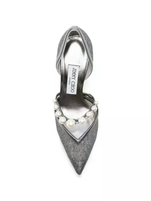 JIMMY CHOO Aurelie Pearl-embellished Stiletto Pumps