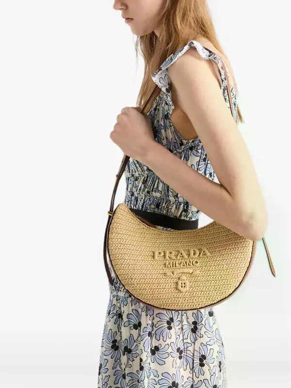 Prada Arqué Crochet Shoulder Bag