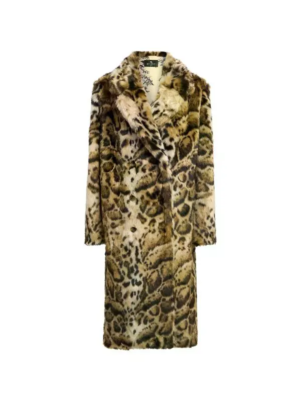 Etro Faux Fur Leopard-print Coat