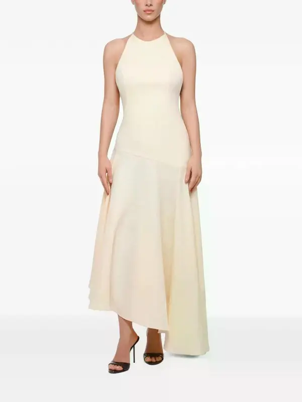 ANOUKI Asymmetric Open-back Maxi Dress