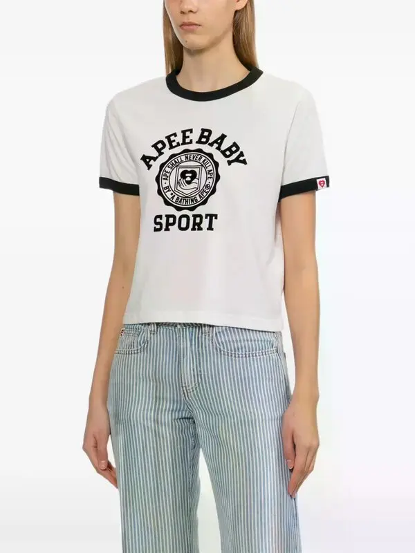 AAPE BY *A BATHING APE Graphic Ringer T-shirt - White