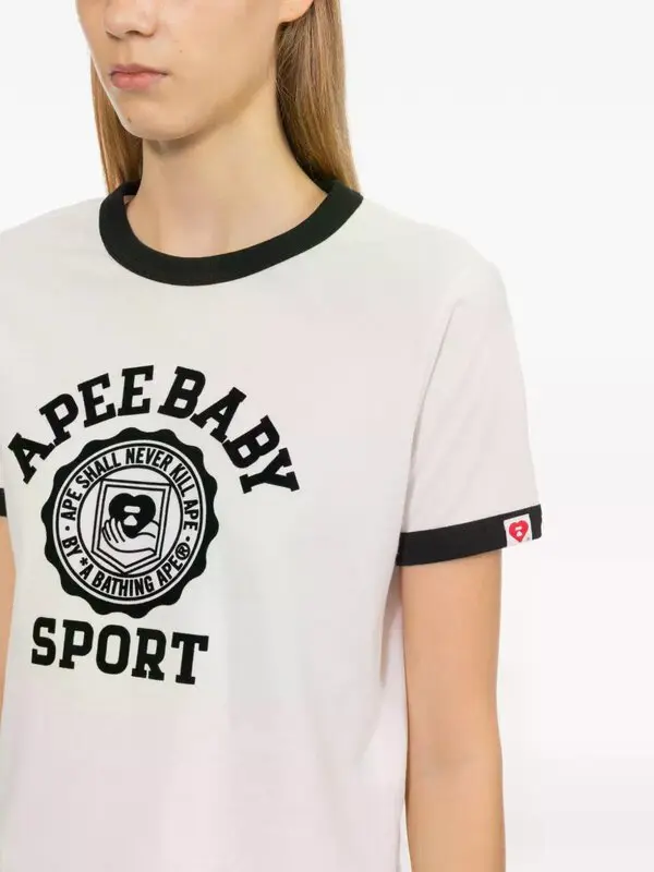 AAPE BY *A BATHING APE Graphic Ringer T-shirt - White