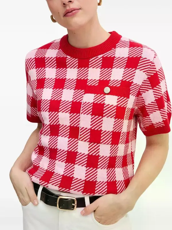 Barbour Esther Gingham Knit Top
