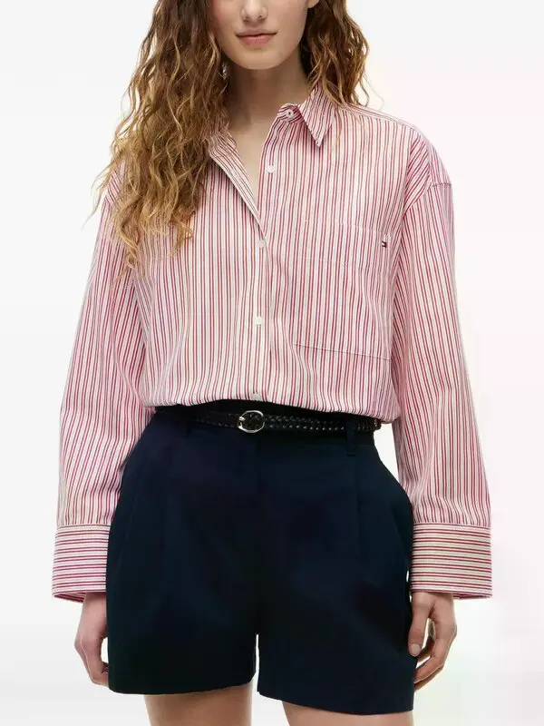 Tommy Hilfiger Vertical-stripe Shirt With Chest Pocket