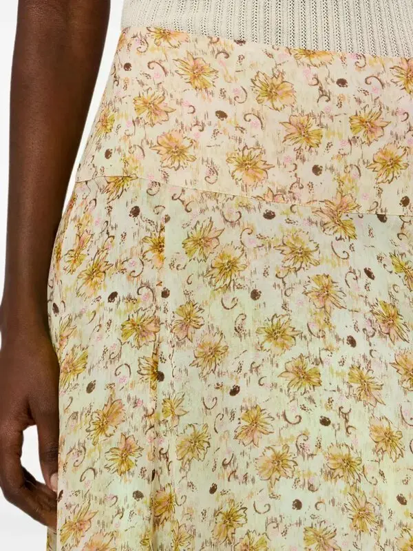 MARANT ETOILE Fran' Printed Flared Skirt