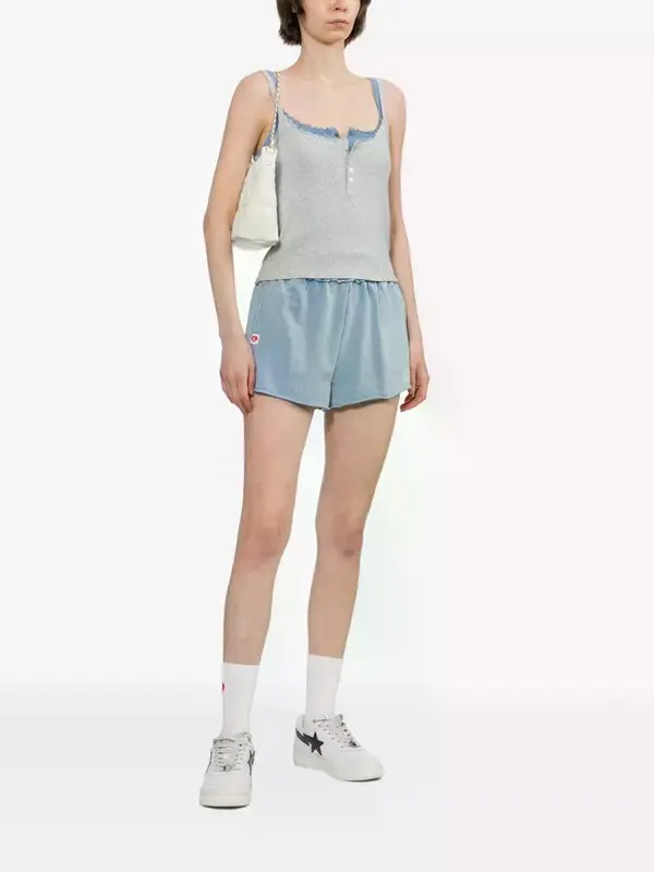 AAPE BY *A BATHING APE Apee™ A Bathing Ape® Logo Print Shorts - Blue