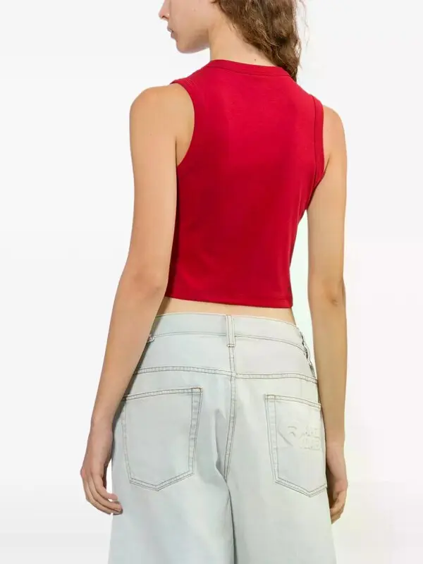 AAPE BY *A BATHING APE Ribbed Knit Racer Back Tank Top - Red