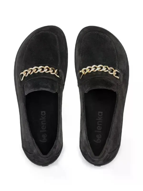 Be Lenka Chain-link Suede Moccasins