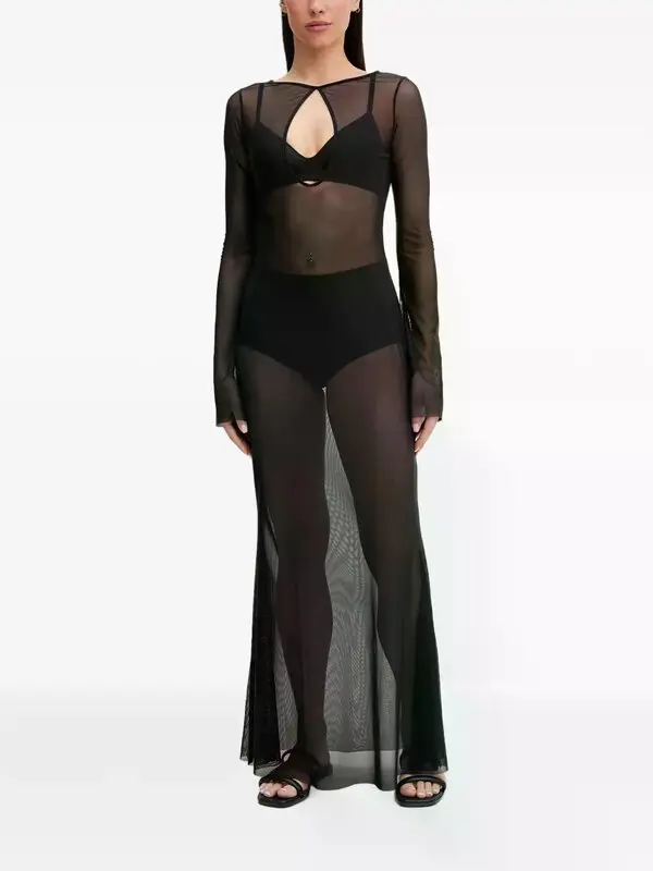 Bond Eye Cut-out Beach Maxi Dress - Black