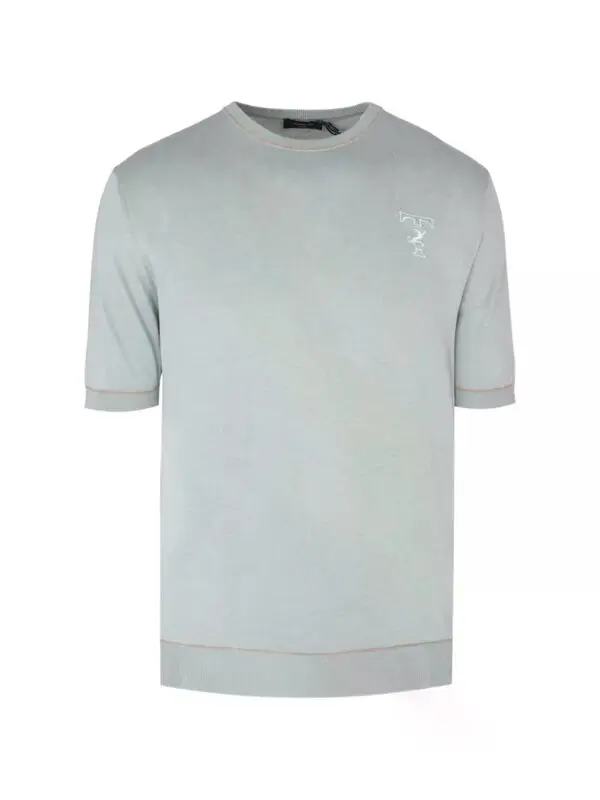 TOMBOLINI Embroidered Short Sleeve Sweater