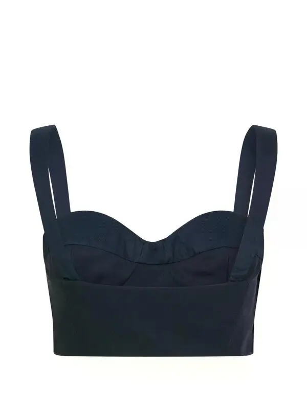 Moschino Moulded-cup Crop Top - Blue