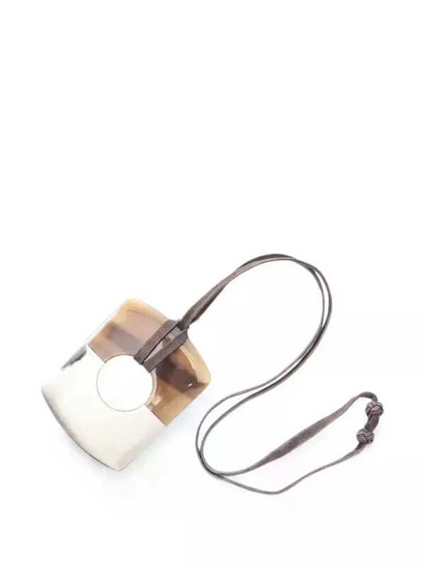Hermès Dalva Buffalo Horn Pendant Necklace - Brown