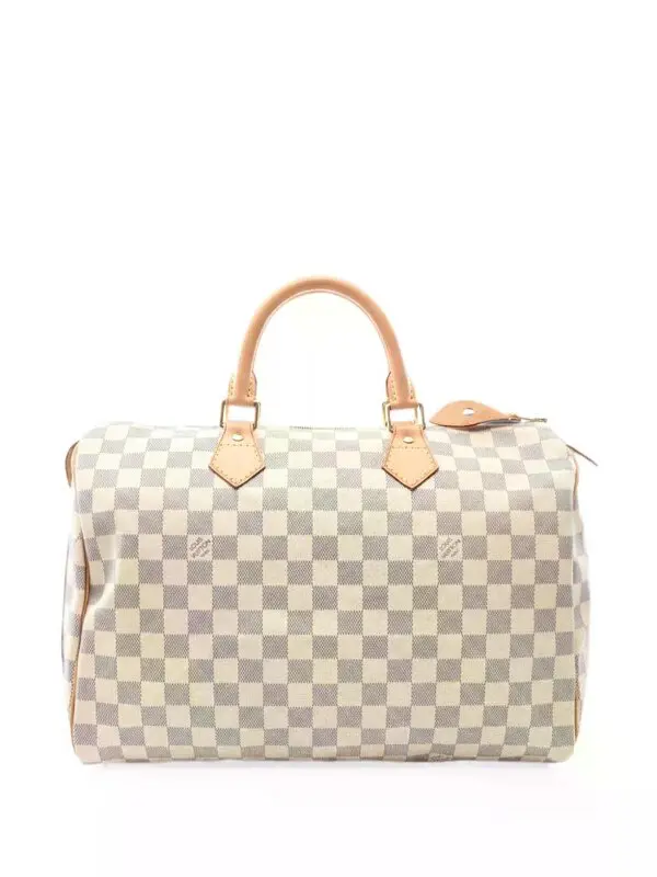 LOUIS VUITTON Speedy 35 Damier Azur Tote Bag - Neutrals