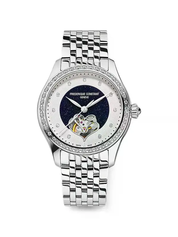 FREDERIQUE CONSTANT Classics Automatic Watch With Diamond Bezel - Blue