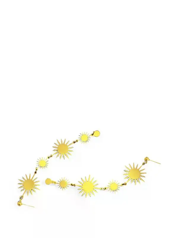 HZMER JEWELLERY Celestial Sunburst Drop Earrings - Gold
