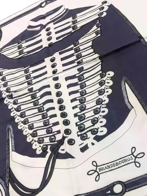 Hermès Brandebourgs Tattoo Silk Scarf