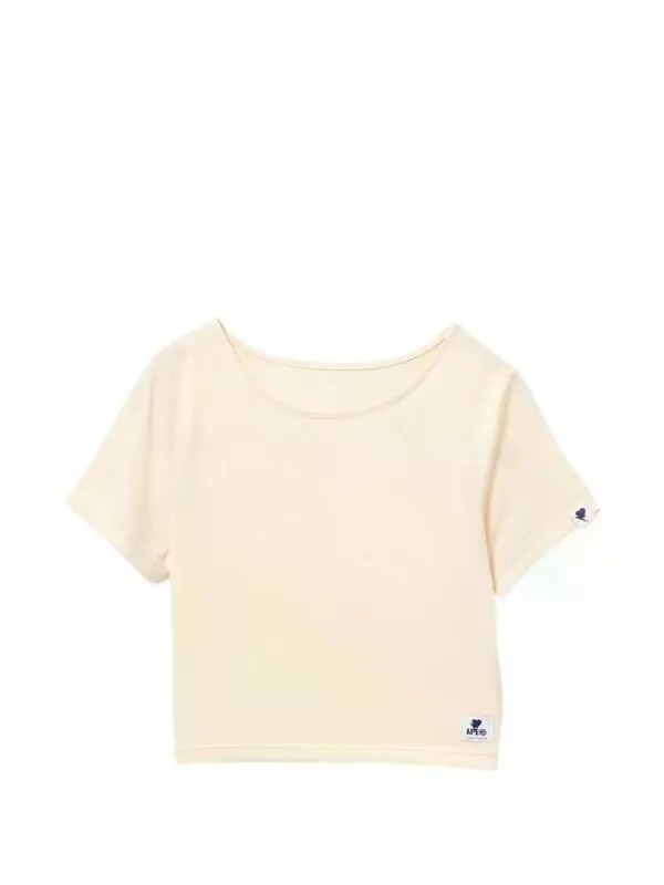 AAPE BY *A BATHING APE Apee™ A Bathing Ape® Logo-patched Cropped T-shirt - Neutrals