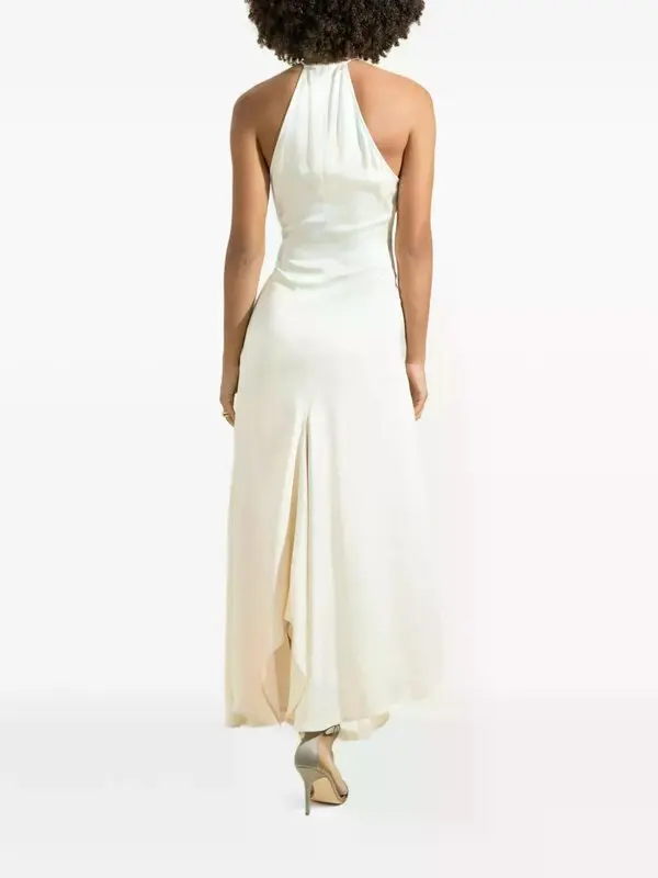 Victoria Beckham Halterneck Draped Maxi Dress