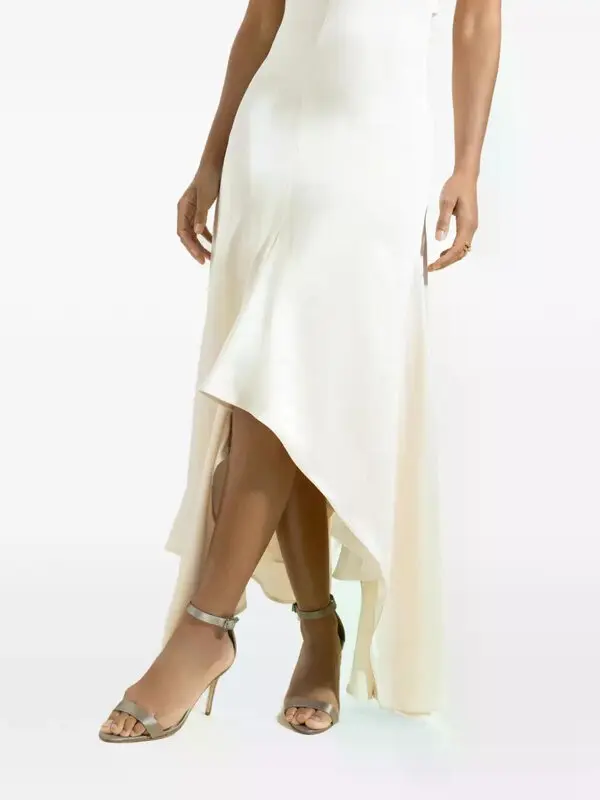 Victoria Beckham Halterneck Draped Maxi Dress