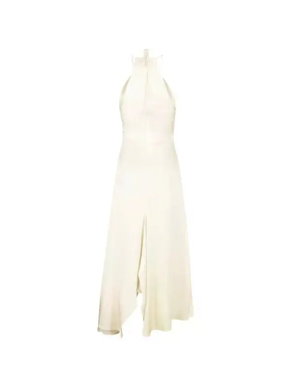 Victoria Beckham Halterneck Draped Maxi Dress