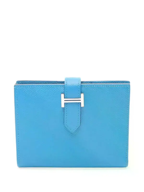 Hermès 2017 Bearn Compact Bi-fold Wallet - Blue