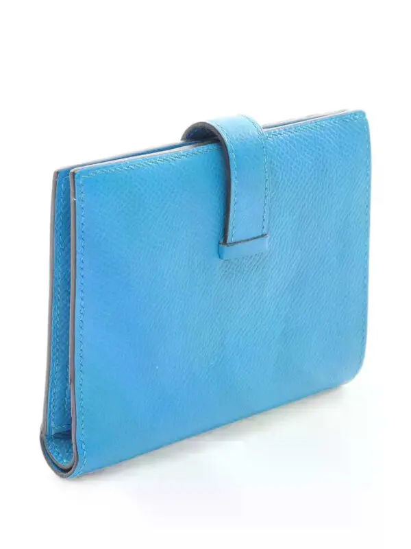 Hermès 2017 Bearn Compact Bi-fold Wallet - Blue