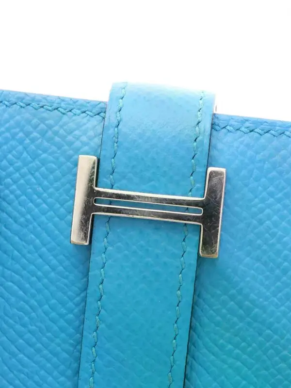 Hermès 2017 Bearn Compact Bi-fold Wallet - Blue