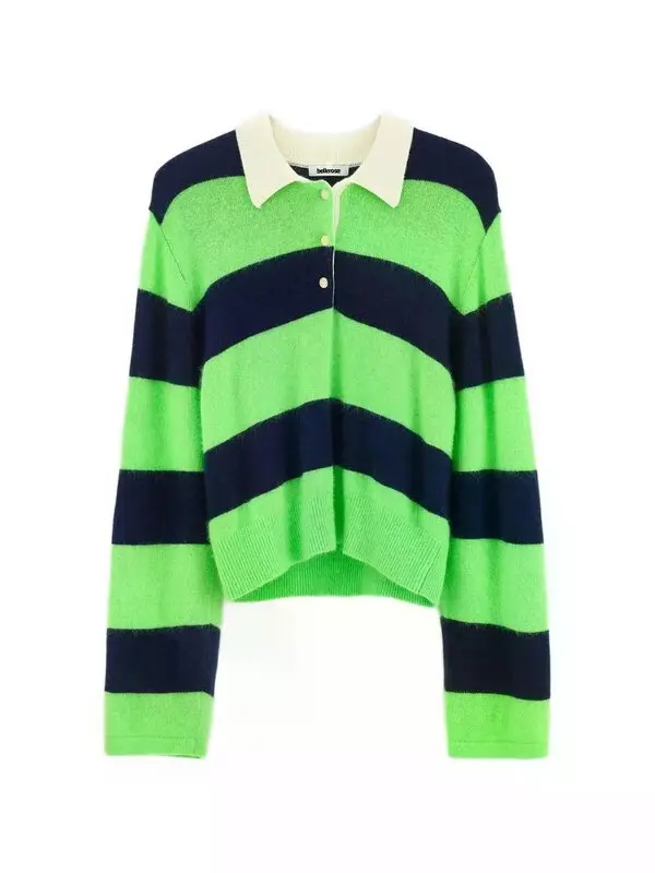 BELLEROSE Striped Polo-collar Sweater