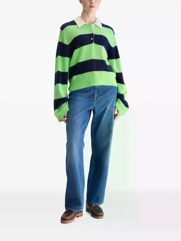 BELLEROSE Striped Polo-collar Sweater