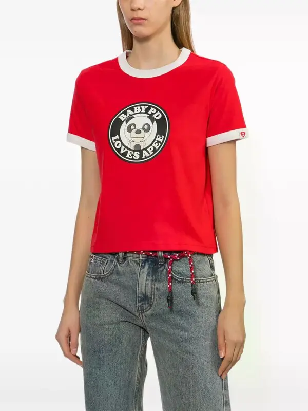 AAPE BY *A BATHING APE Contrast-trim Graphic T-shirt
