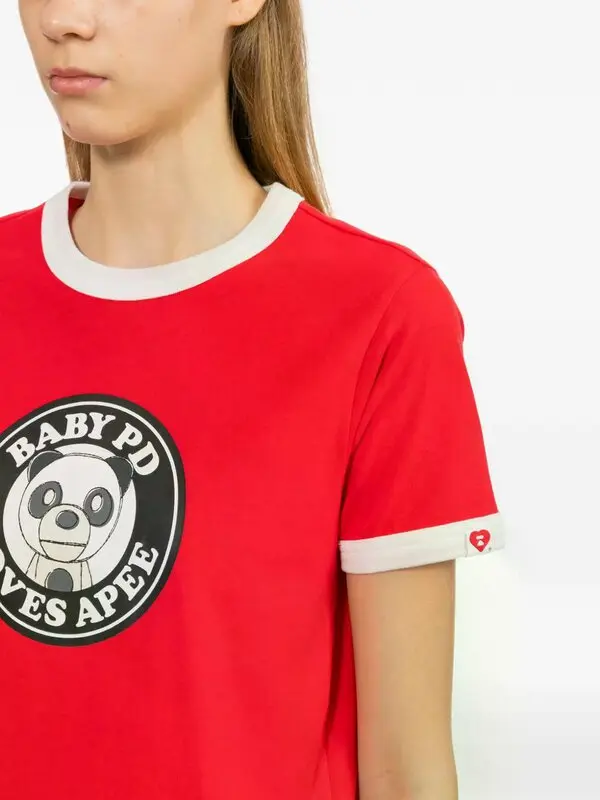 AAPE BY *A BATHING APE Contrast-trim Graphic T-shirt