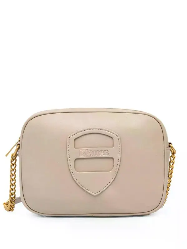 BLAUER. Logo-plaque Chain-link Shoulder Bag - Neutrals