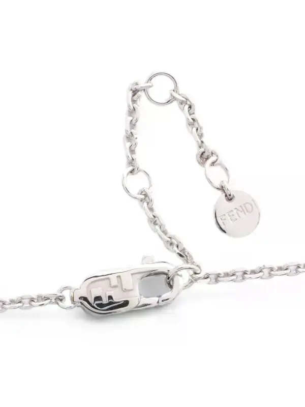 Fendi Tone Ff Motif Pendant Necklace