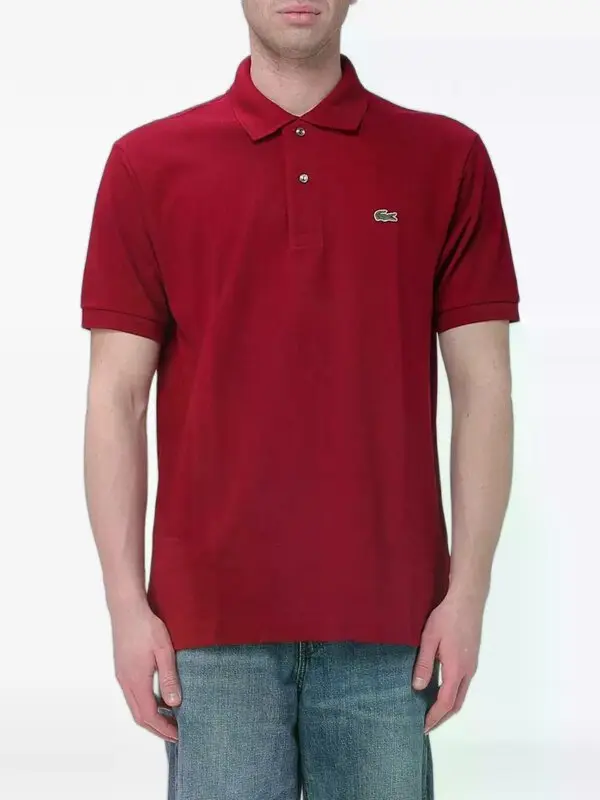 Lacoste Logo-patch Piqué Polo Shirt - Red