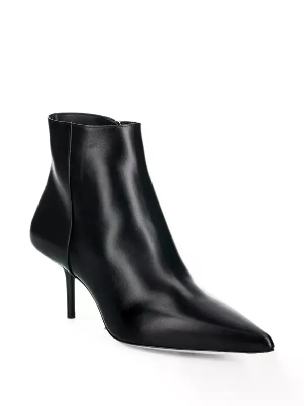 Max Mara Pointed Toe Leather Ankle Boots
