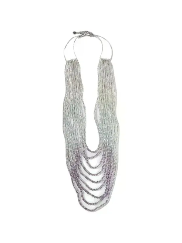 Emporio Armani Multi-strand Beaded Necklace - Silver