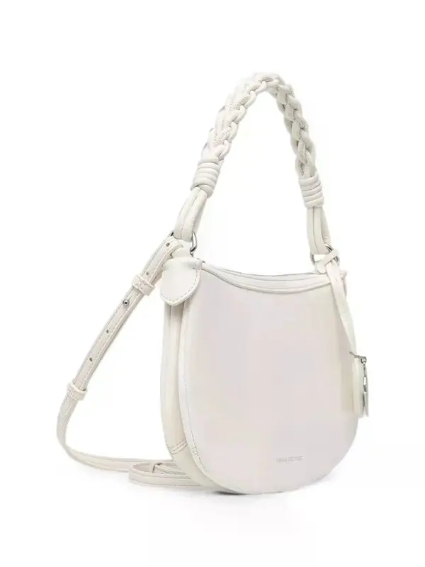 Armani Exchange Braided Handle Logo Charm Shoulder Bag
