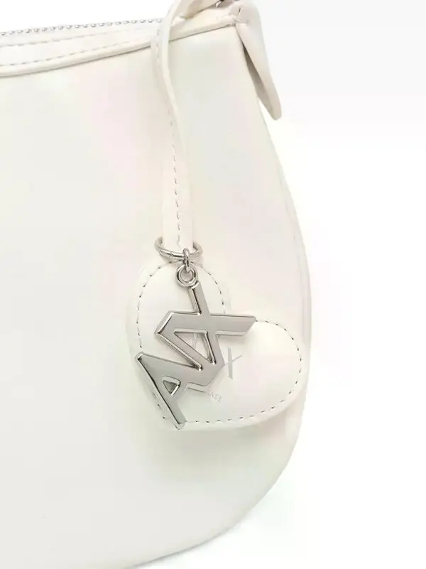 Armani Exchange Braided Handle Logo Charm Shoulder Bag