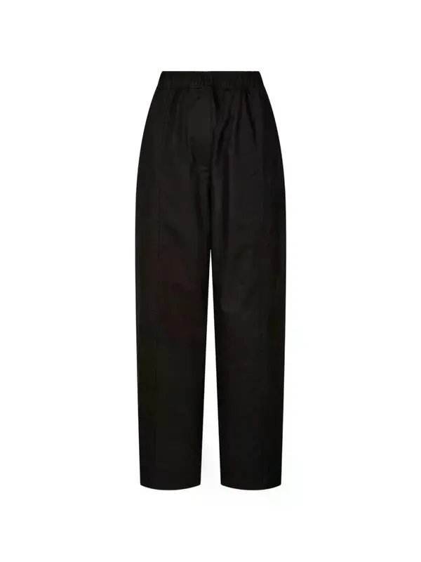 STUDIO TOMBOY Elasticated Waist Cotton Twill Trousers - Black