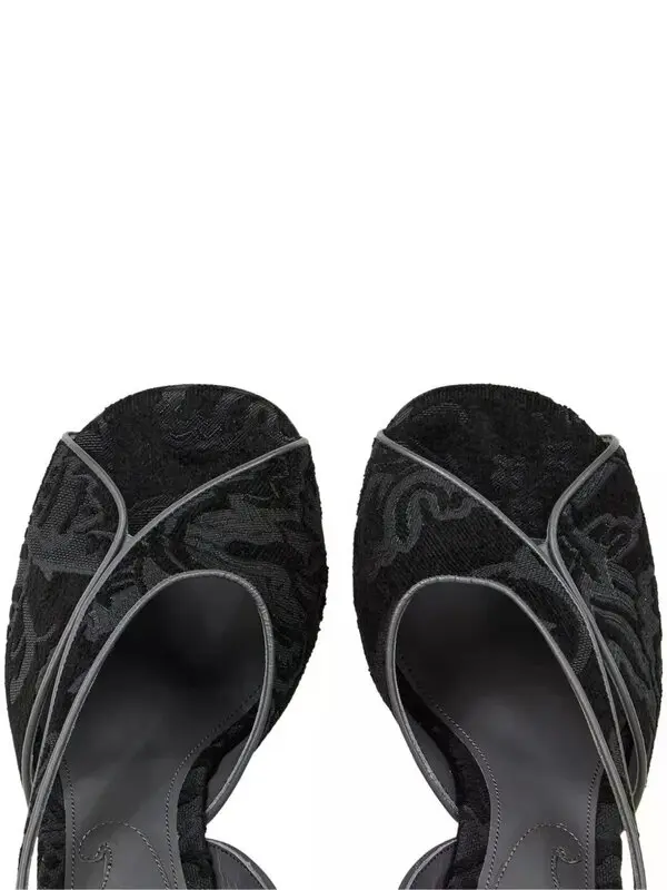 Etro High-heeled Jacquard Paisley Sandals