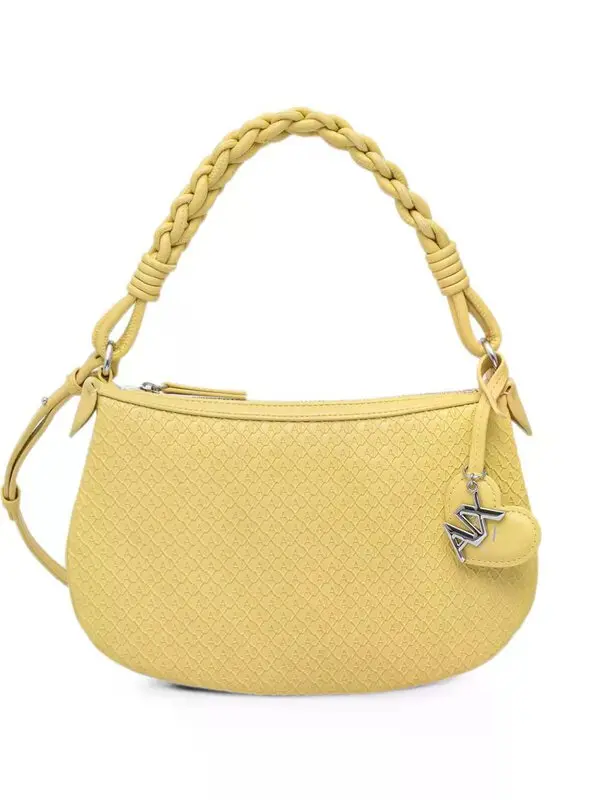 Armani Exchange Mini Monogram-embossed Shoulder Bag - Yellow