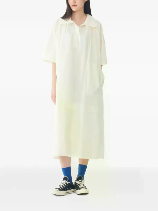 STUDIO TOMBOY Short-sleeved Collared Midi Dress