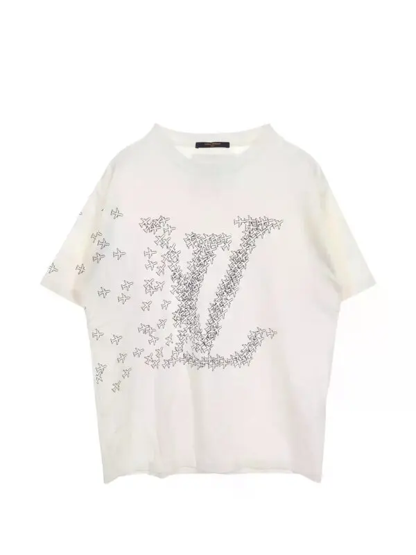LOUIS VUITTON 10s Printed Crew-neck T-shirt - Neutrals